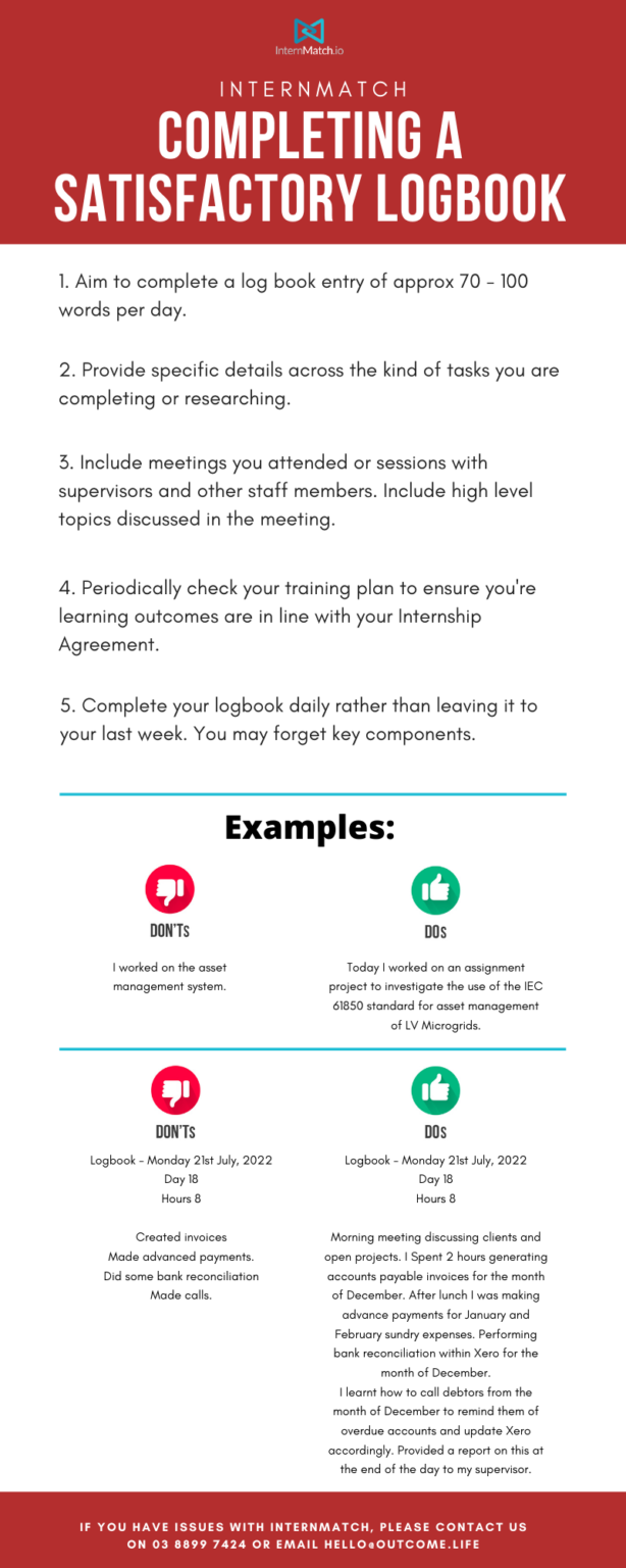 How to Complete your Internship Logbook | Outcome.Life